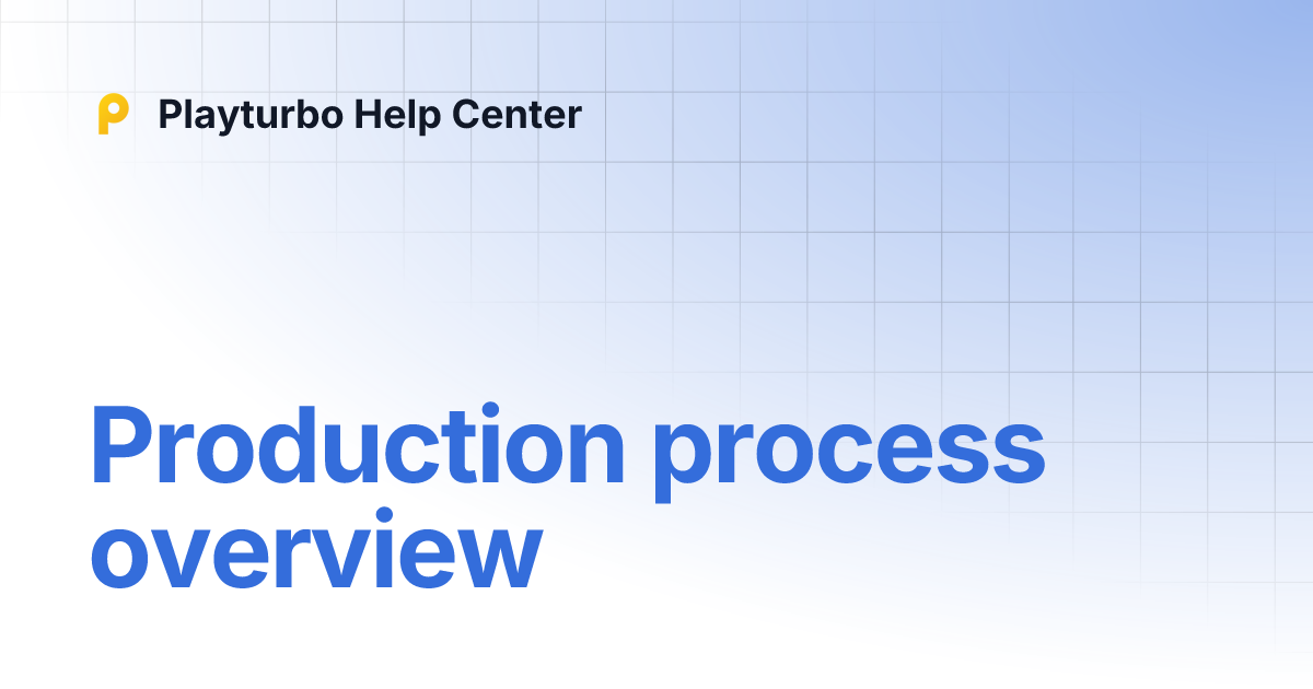Production process overview | Playturbo Help Center